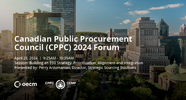 Canadian Public Procurement Council (CPPC) Forum 2024 - OECM